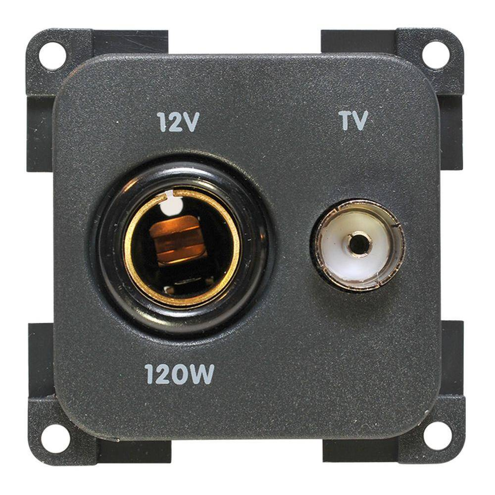 12V STANDARD SOCKET + TV light grey CBE | Motorhome & Home gas ...