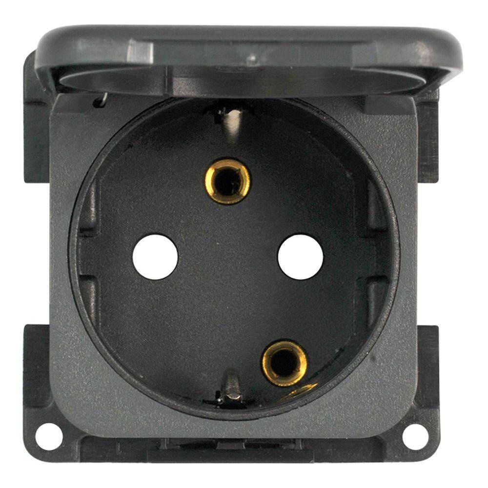 230V SCHUKO SOCKET + COVER AND BACK PROTECTION BOX white | Motorhome ...