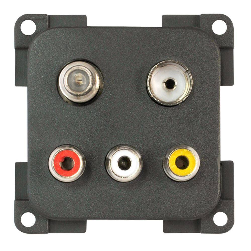 3 RCA + TV + SAT SOCKETS MODULE grey | Motorhome & Home gas ...