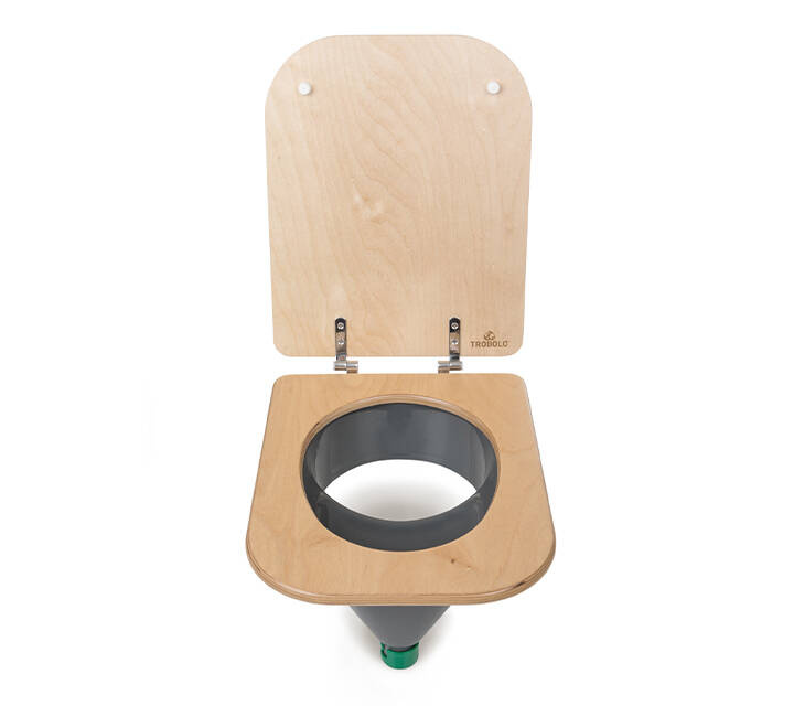 Composting toilet insert (grey) & toilet seat TROBOLO | Motorhome ...