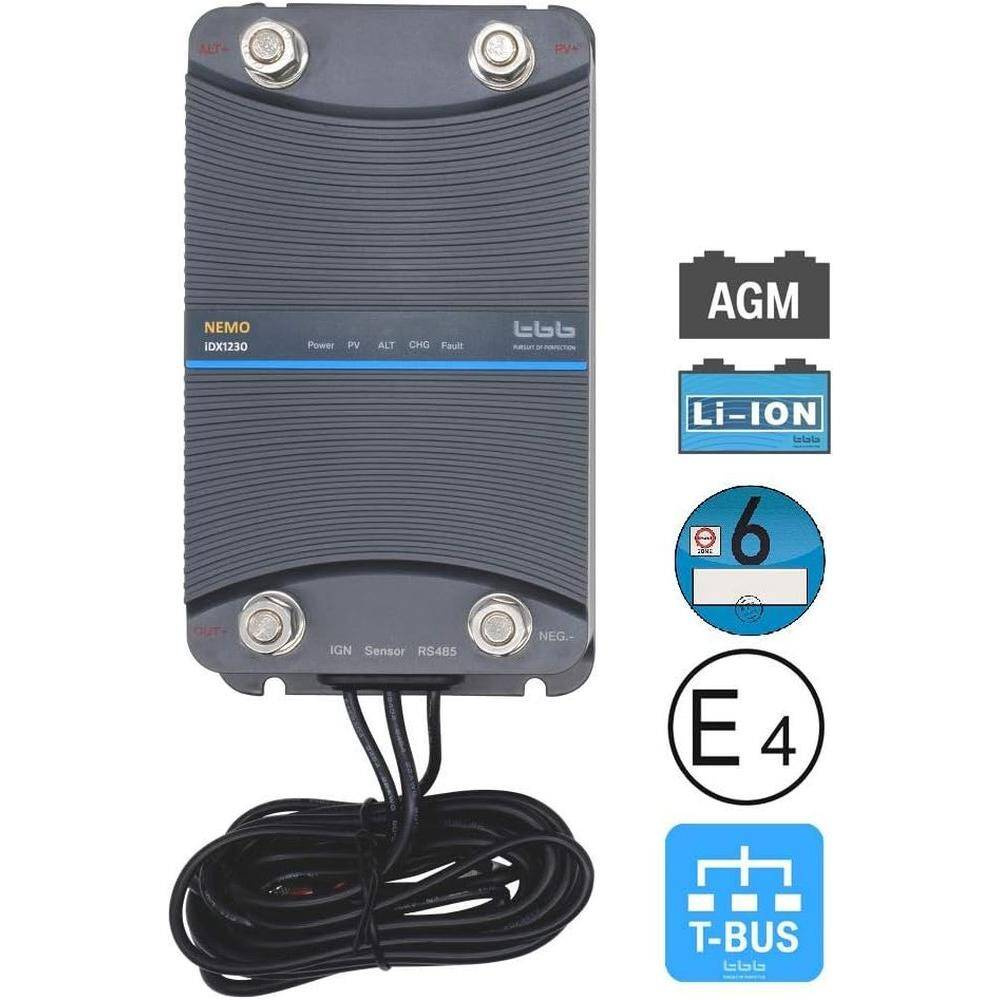 DC-DC alternator charger 12V 15A IP63 Nemo DX1215 TBB Power | Motorhome & Home gas \ Electrical ...