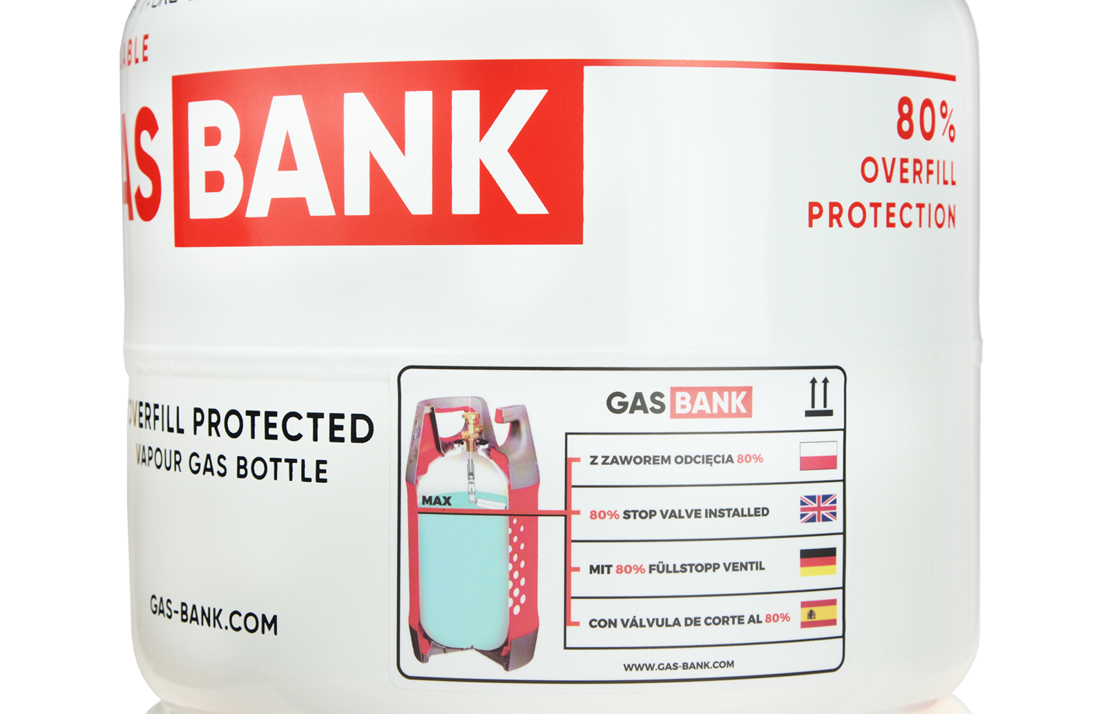 GasBank LS 8 kg - Light steel LPG Refillable Gas Cylinder | Motorhome ...