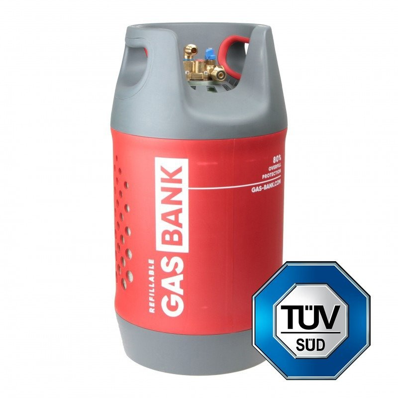 GasBank MULTI 11kg Light Composite Caravan Bottle Multivalve included ...