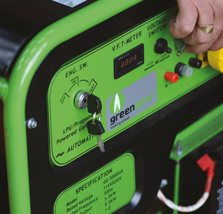 LPG Generator 7000W Greengear GE-7000 | Motorhome & Home gas ...