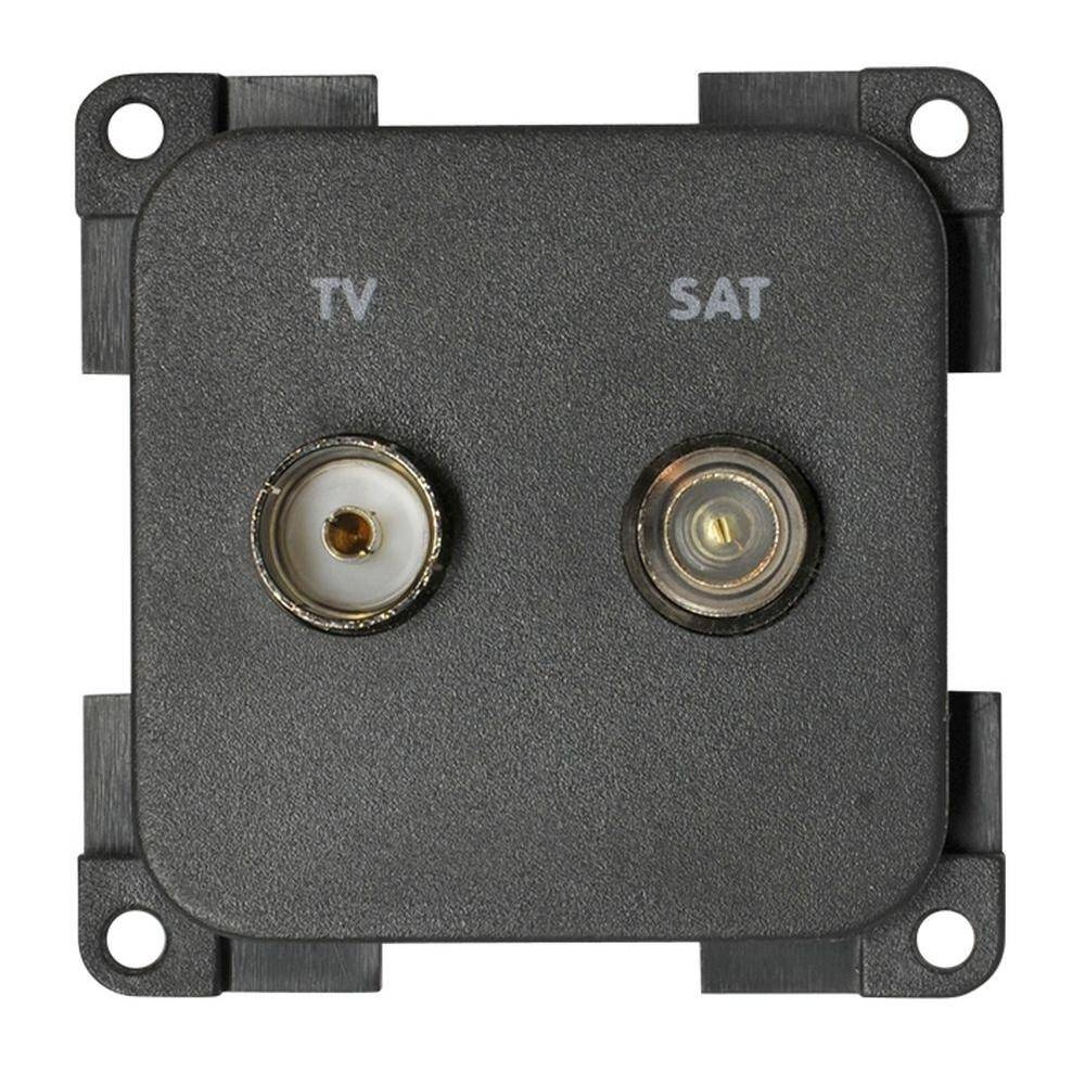 TV SOCKET + SAT white CBE | Motorhome & Home gas \ Electrical equipment ...