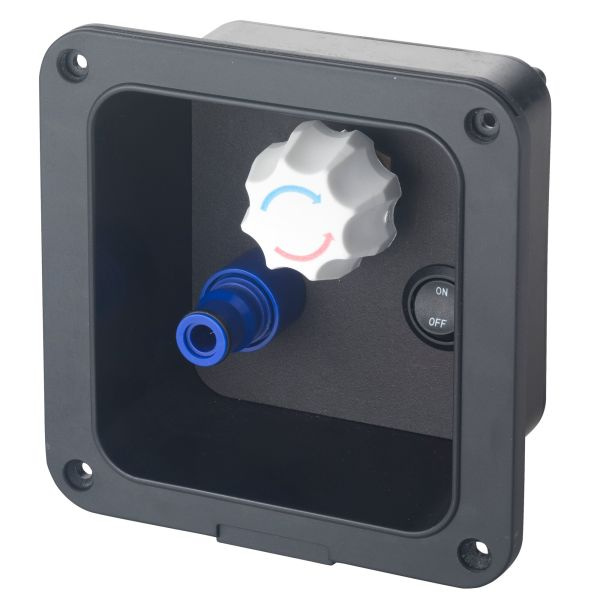 Outdoor shower connection with mixer and switch, Smart Supply module ...